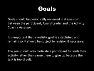 Activity Goal Setting | PPT