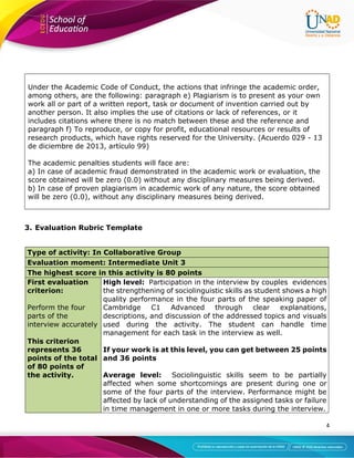 Activity guide and evaluation rubric unit 3 - task 4 - speaking part of ...