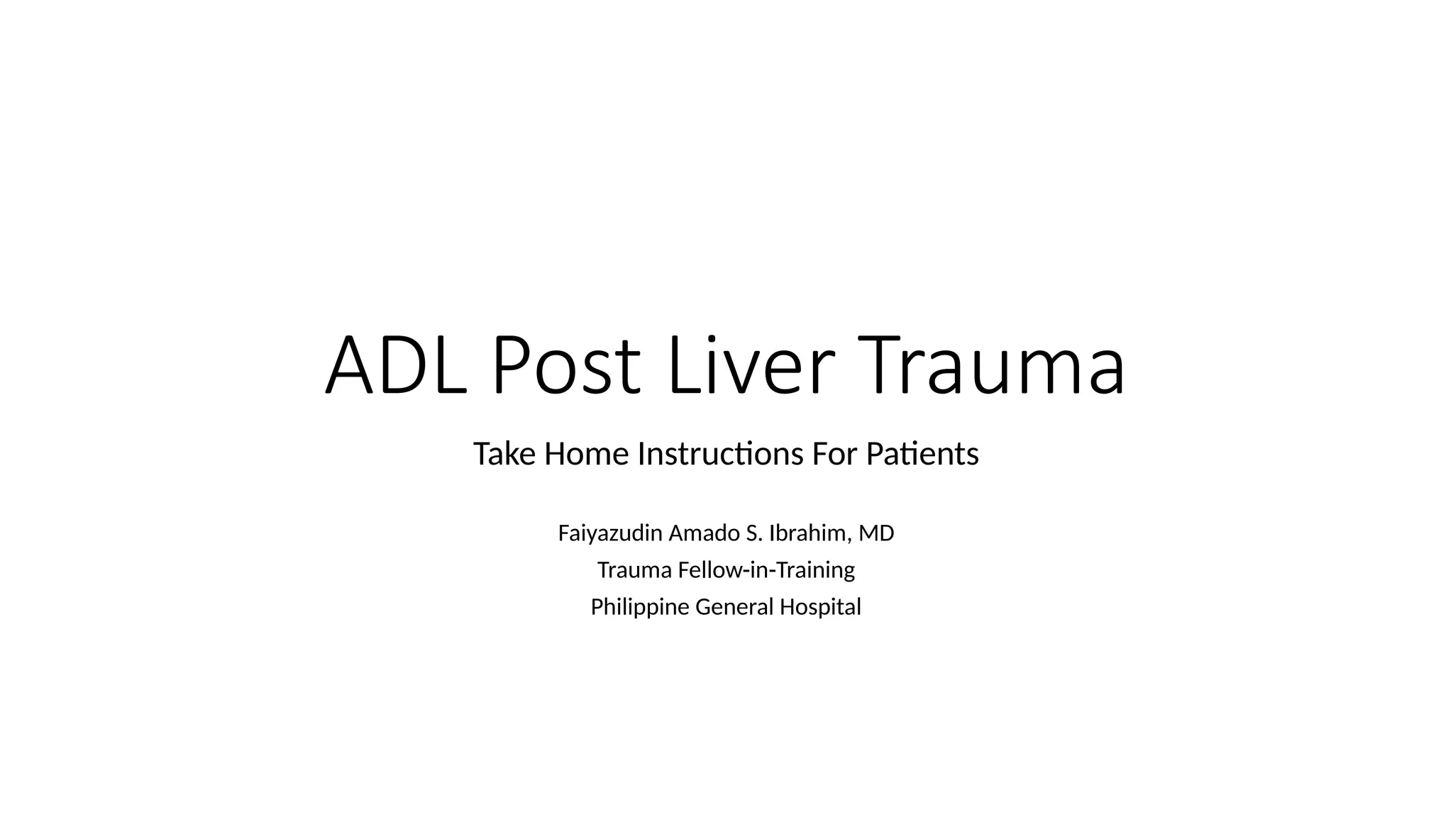 Activity in blunt liver trauma Management | PPTX