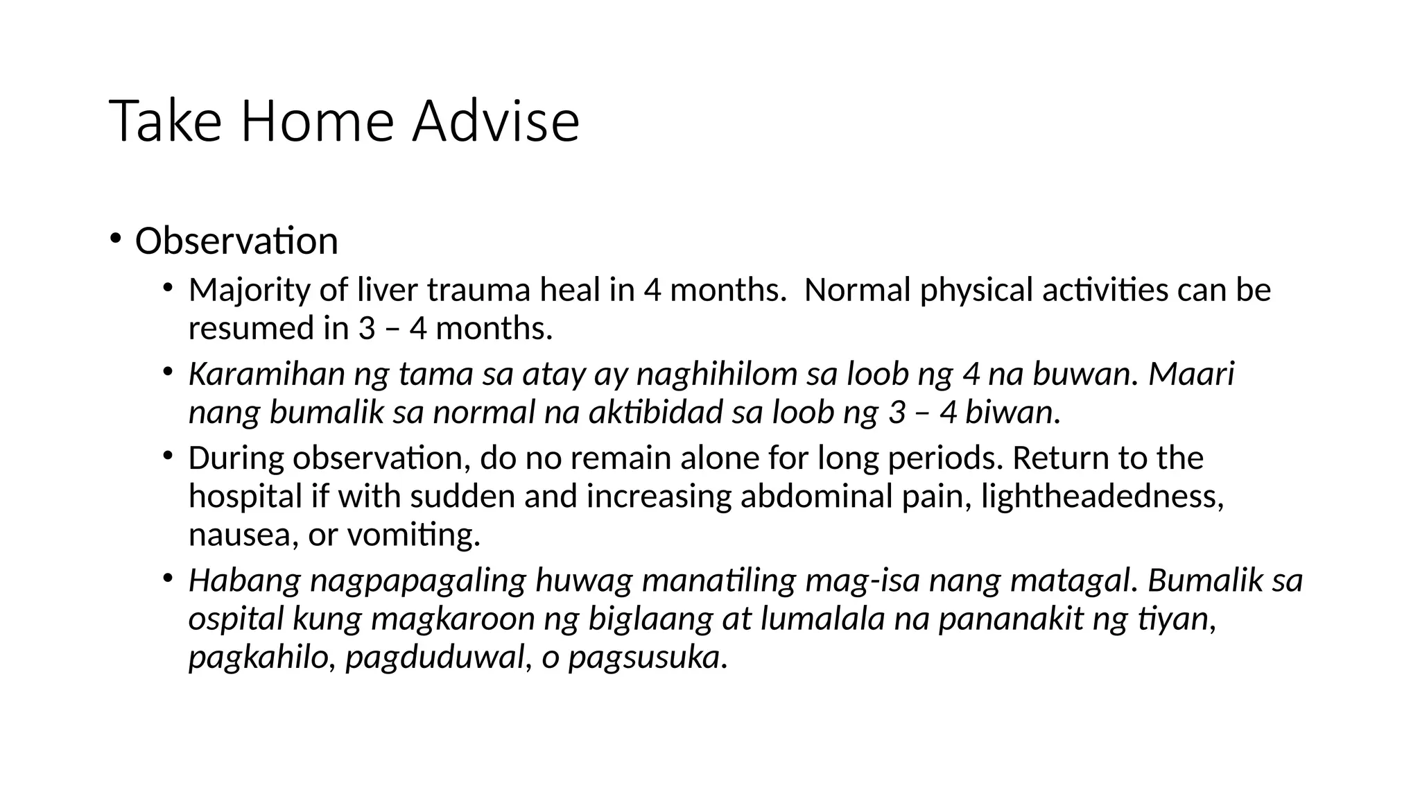 Activity in blunt liver trauma Management | PPTX