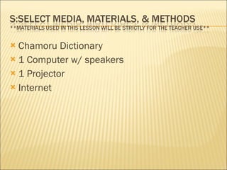 Activity Lesson Plan | PPT