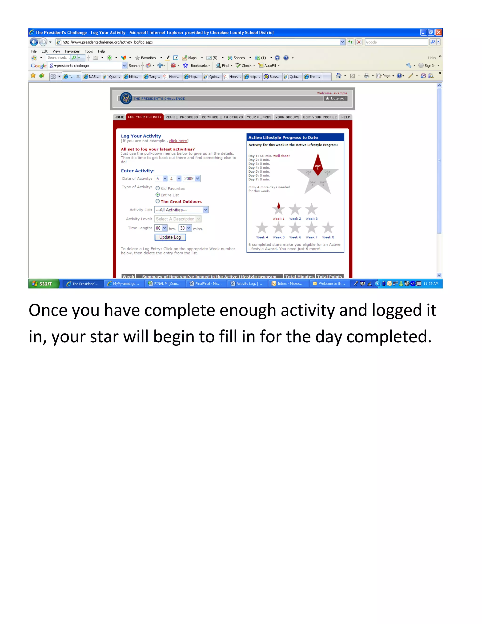 Activity Log Tutorial | DOC