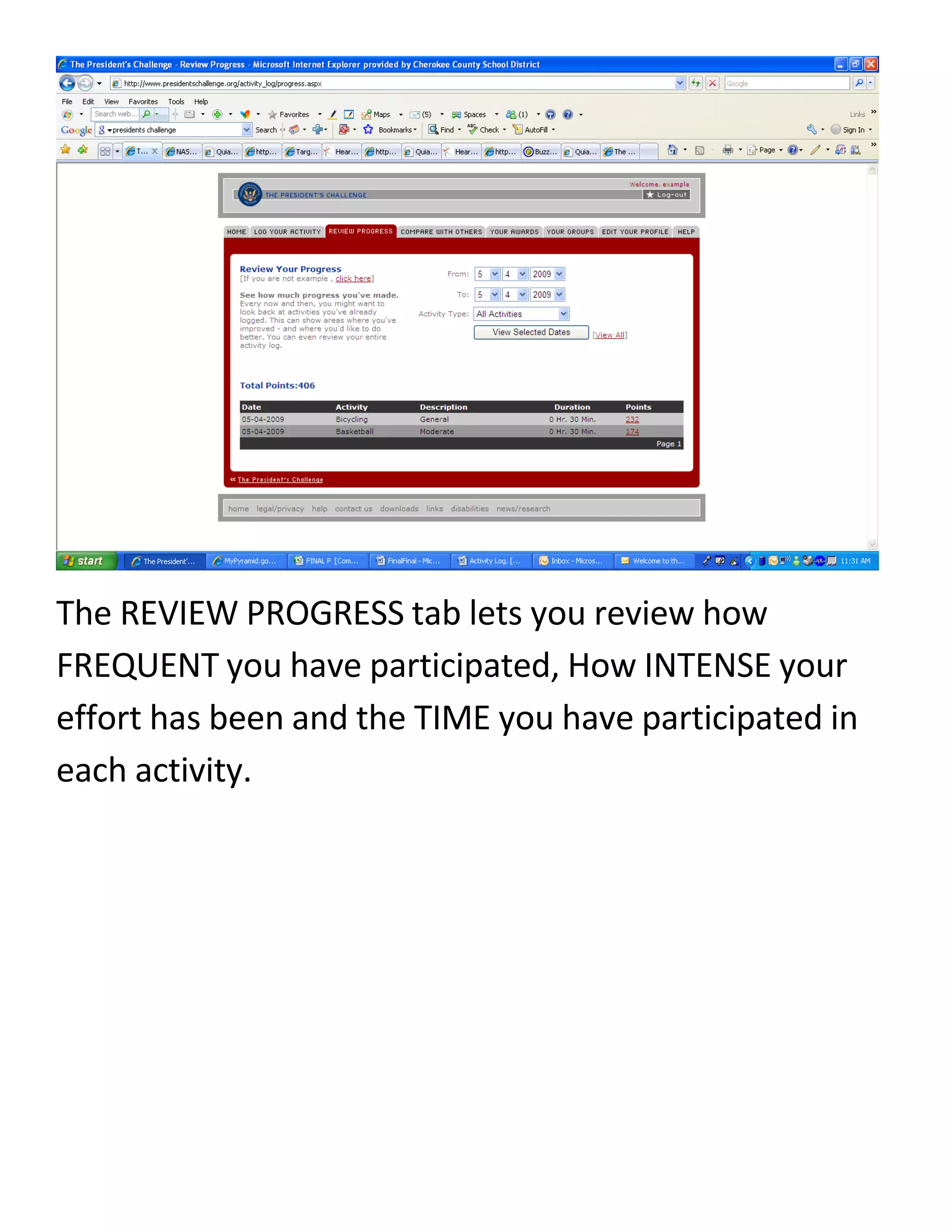 Activity Log Tutorial | DOC