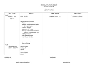 School Intramurals Activity Matrix 2024.docx