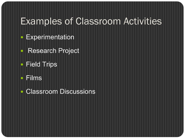 Use of Activity method in classroom | PDF