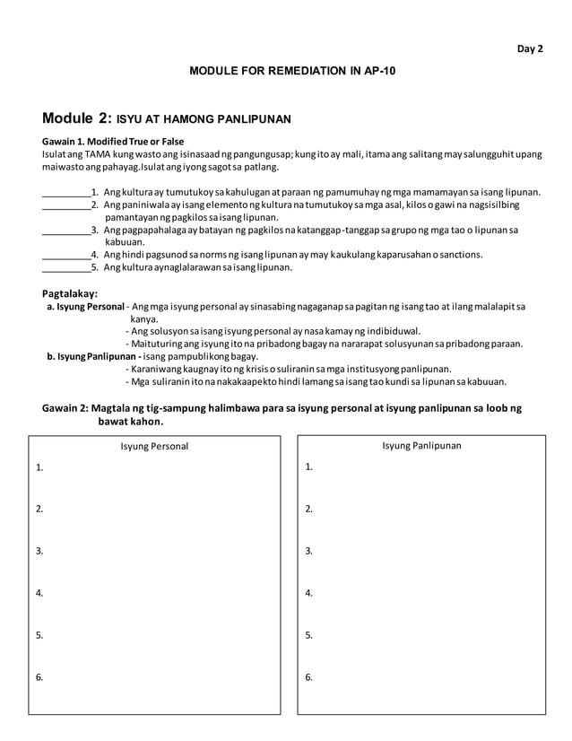 Activity Module ap10 for remedial | DOCX