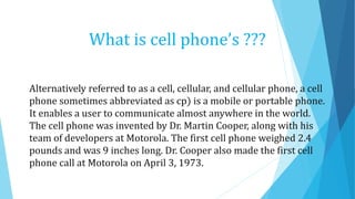 cellphones | PPT