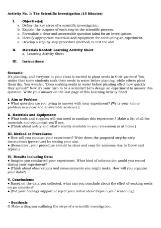 Activity No scienctific invistatigation.docx