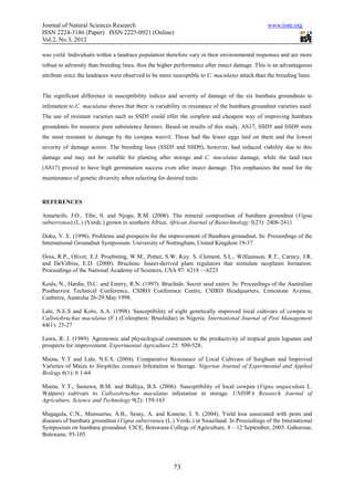 Activity of callosobruchus maculatus (f.) (coleoptera bruchidae) on ...