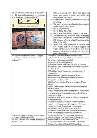Activity on cash handling operations (1) | PDF