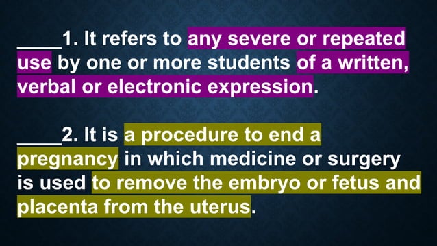 A set of activity encompassing the three different types of issues | PPTX