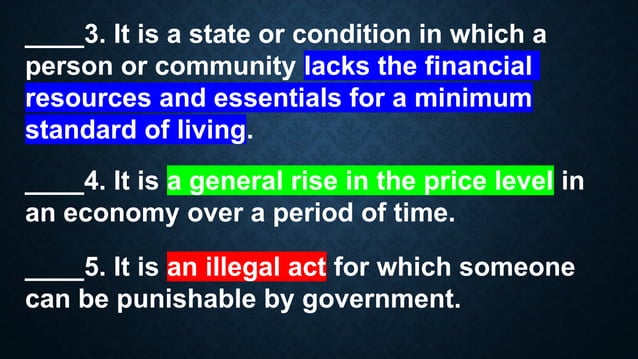 A set of activity encompassing the three different types of issues | PPTX
