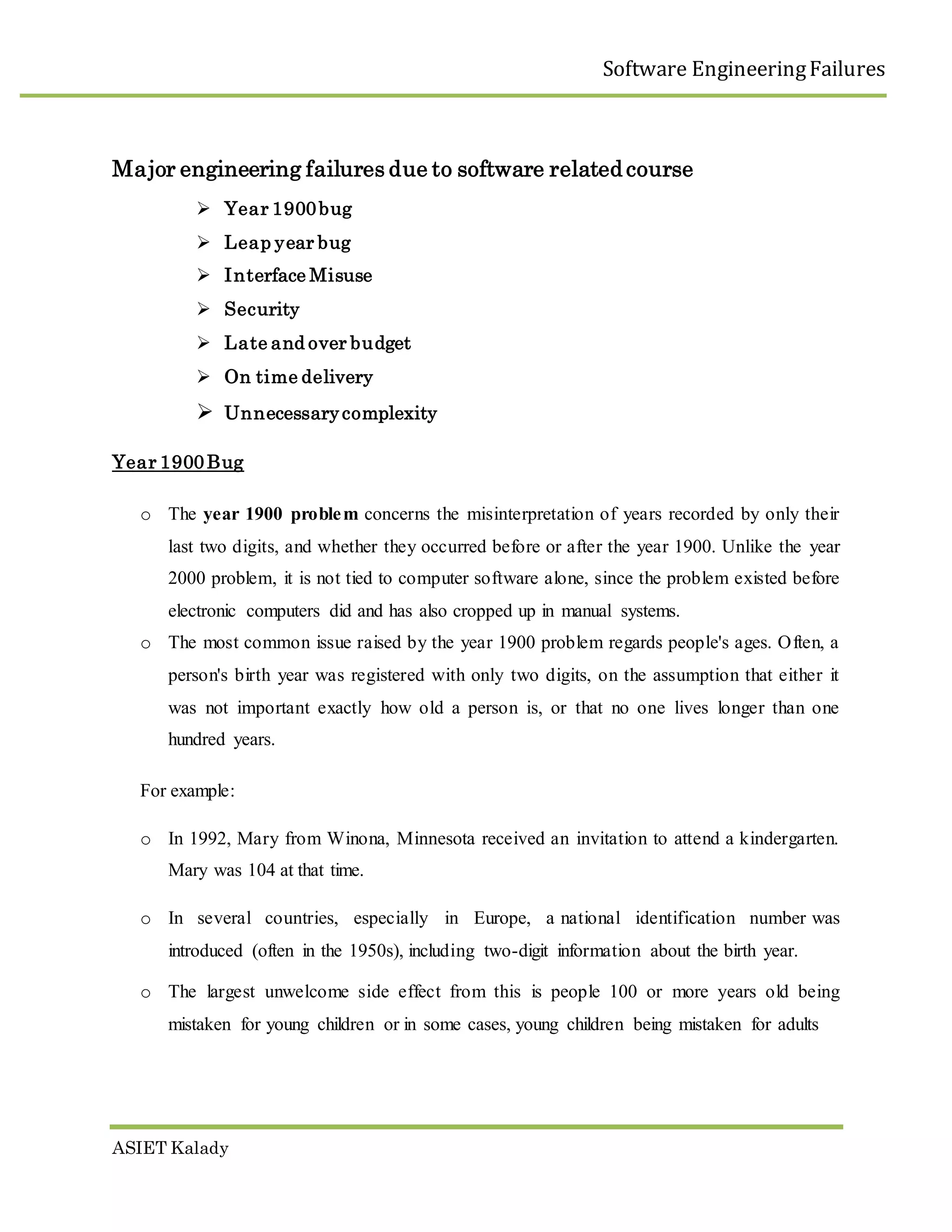 software failures | PDF