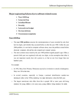 software failures | PDF