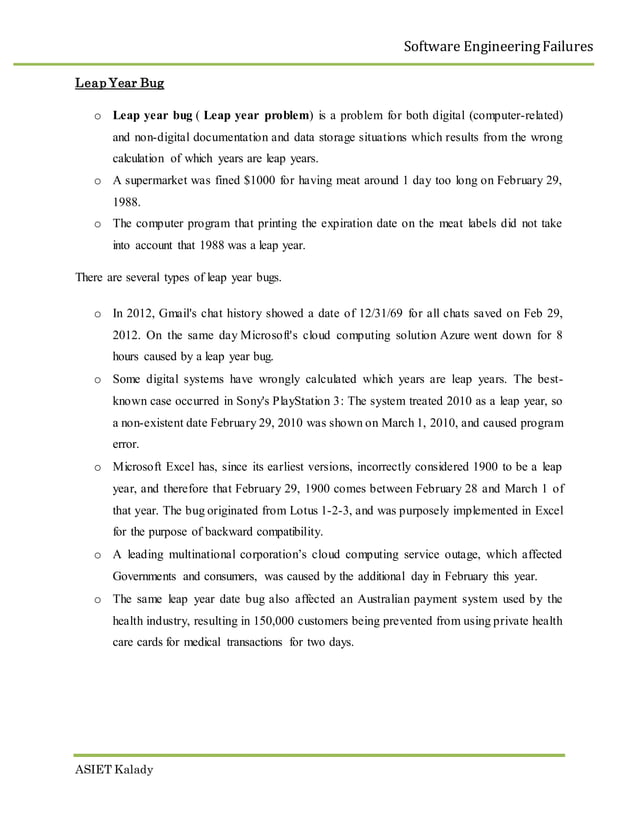 software failures | PDF