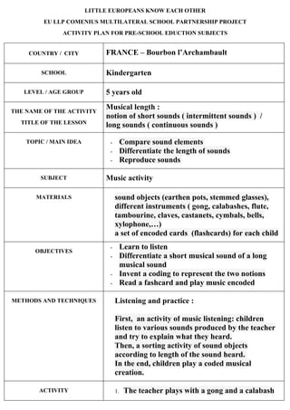 Activity plan music (1) | DOC
