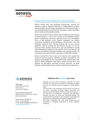 Activity plus operational dashboard for Oracle Apps | PDF