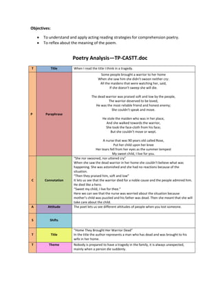 Activity poem 1 | PDF