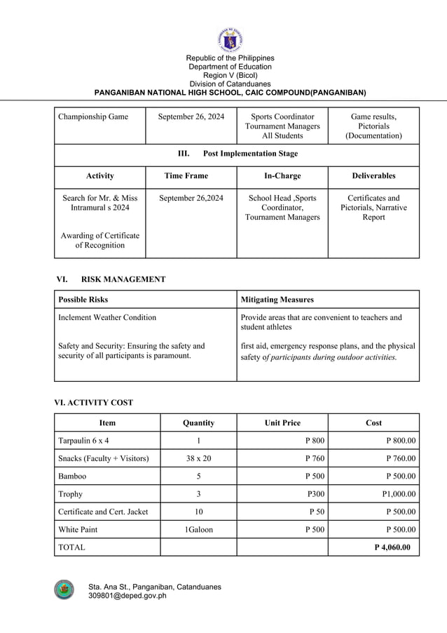 activity proposal school intrams 2024 2025 .doccx | DOCX