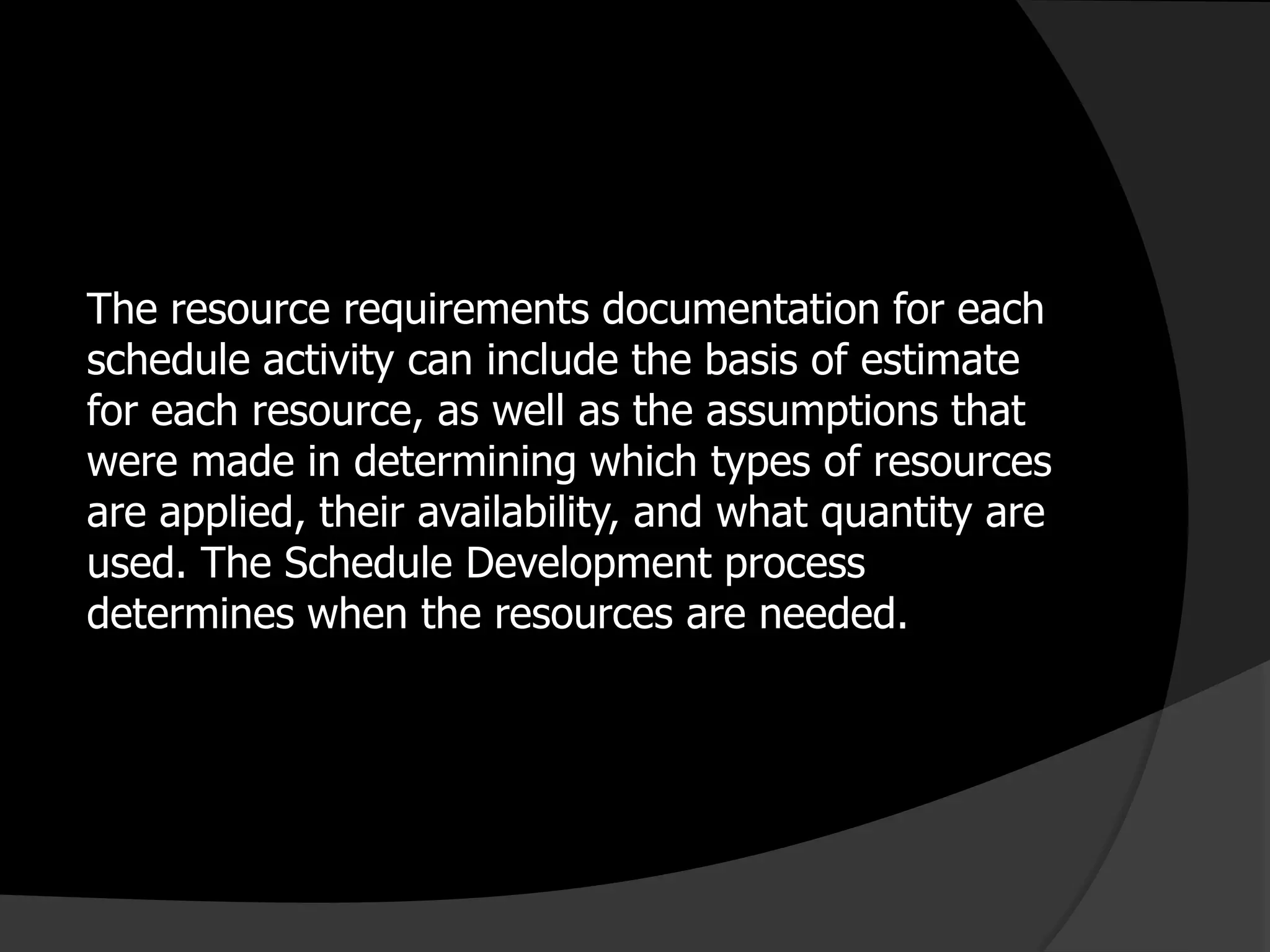 Diploma of Project Management - Activity Resource Estimating (Outputs ...