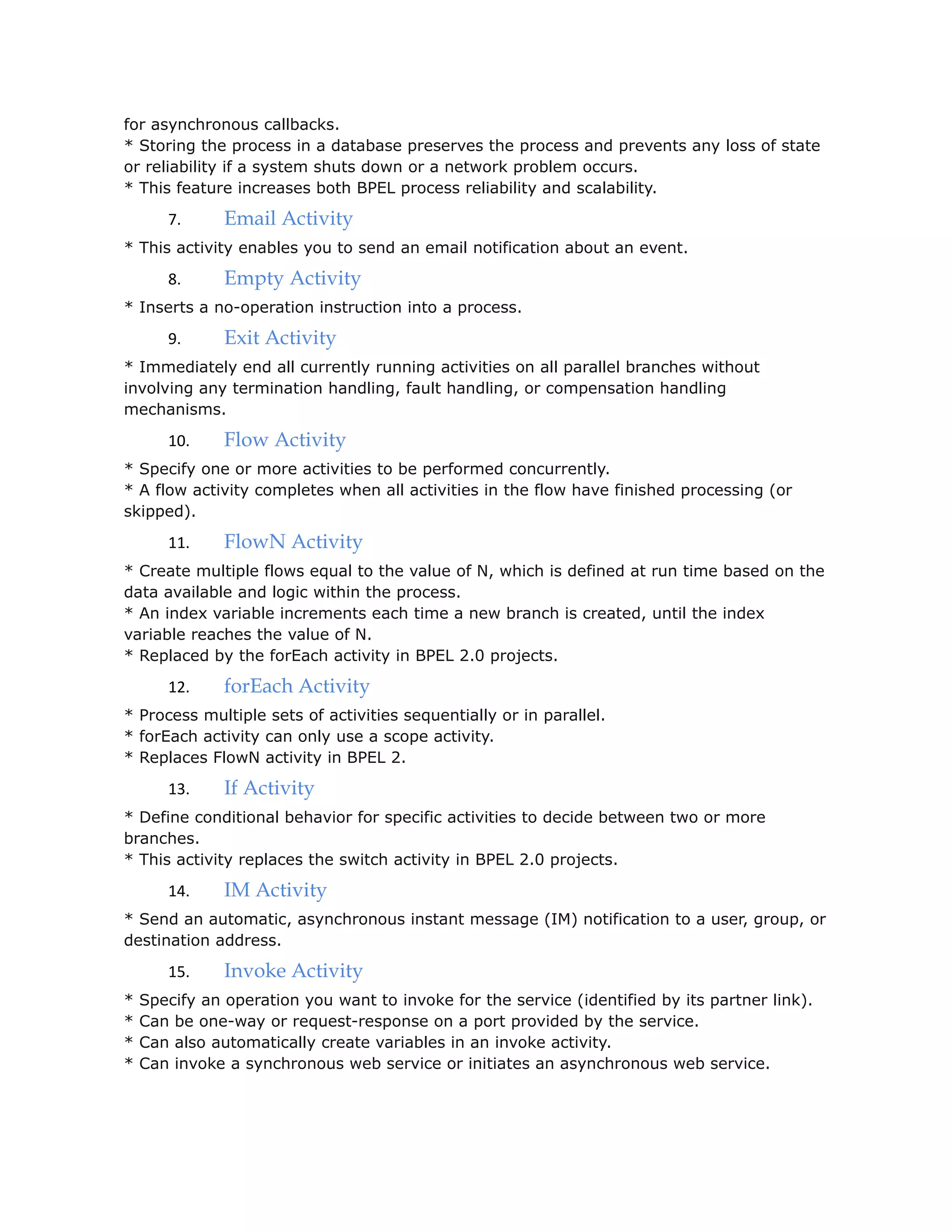 oracle soa Activitys | DOC