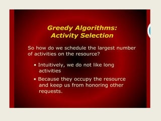 Activity selection problem | PPTX