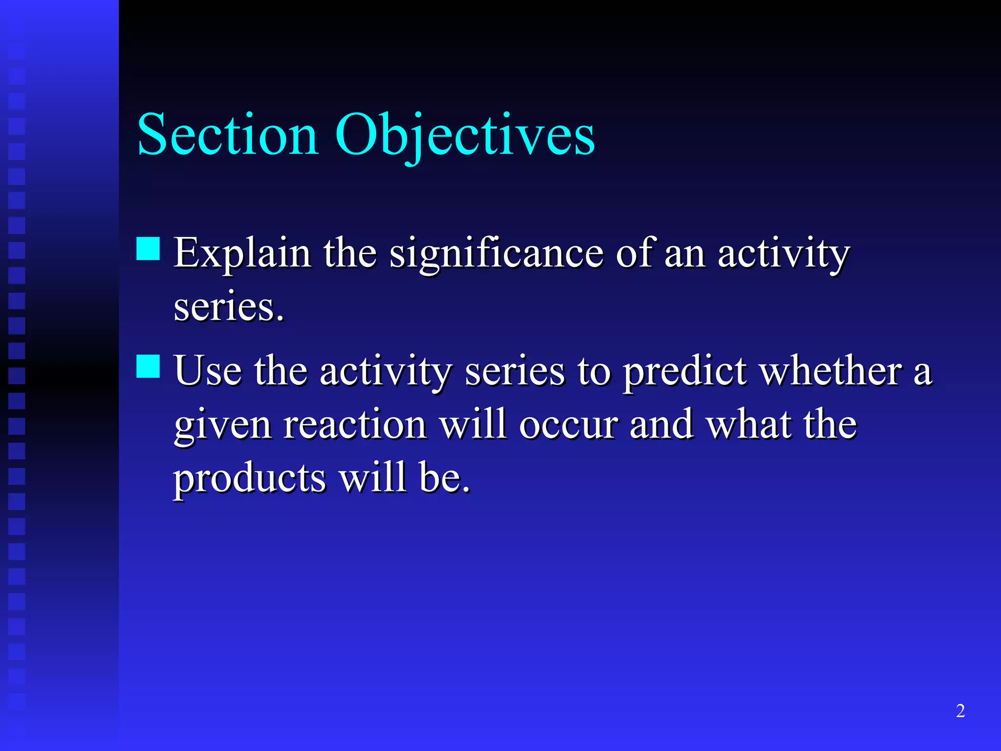 Activity Series | PPT
