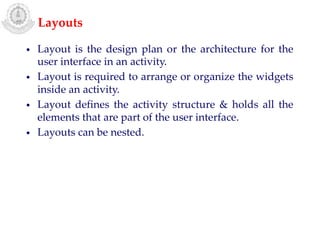 Android - Activity, Services | PPTX | Operating Systems | Computer Software and Applications