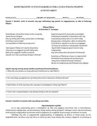 Activity Sheet-Komunikasyon-wk 1. activity taladocx | DOCX