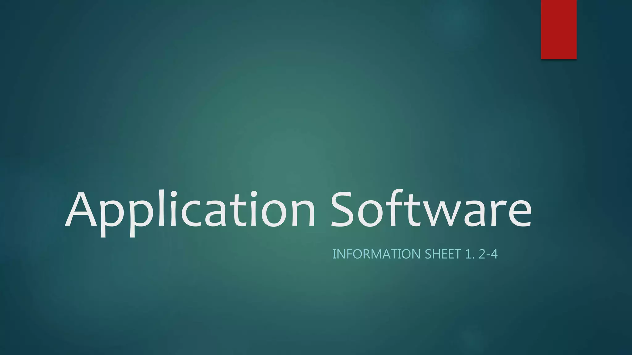 What is Application Software? | PPT