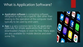 What is Application Software? | PPTX