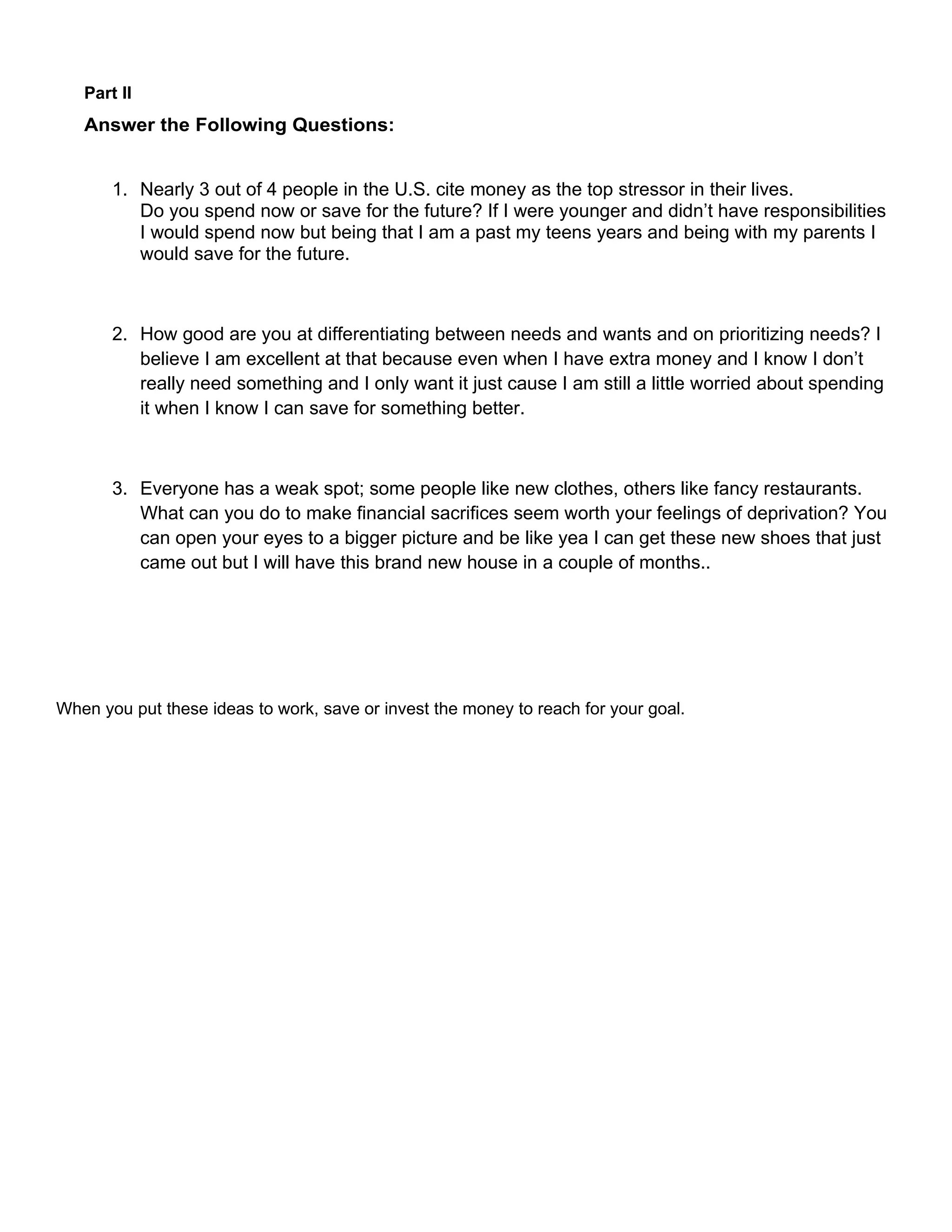 Activity sheet relationship with money | DOC
