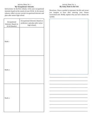 Activity sheets | PDF