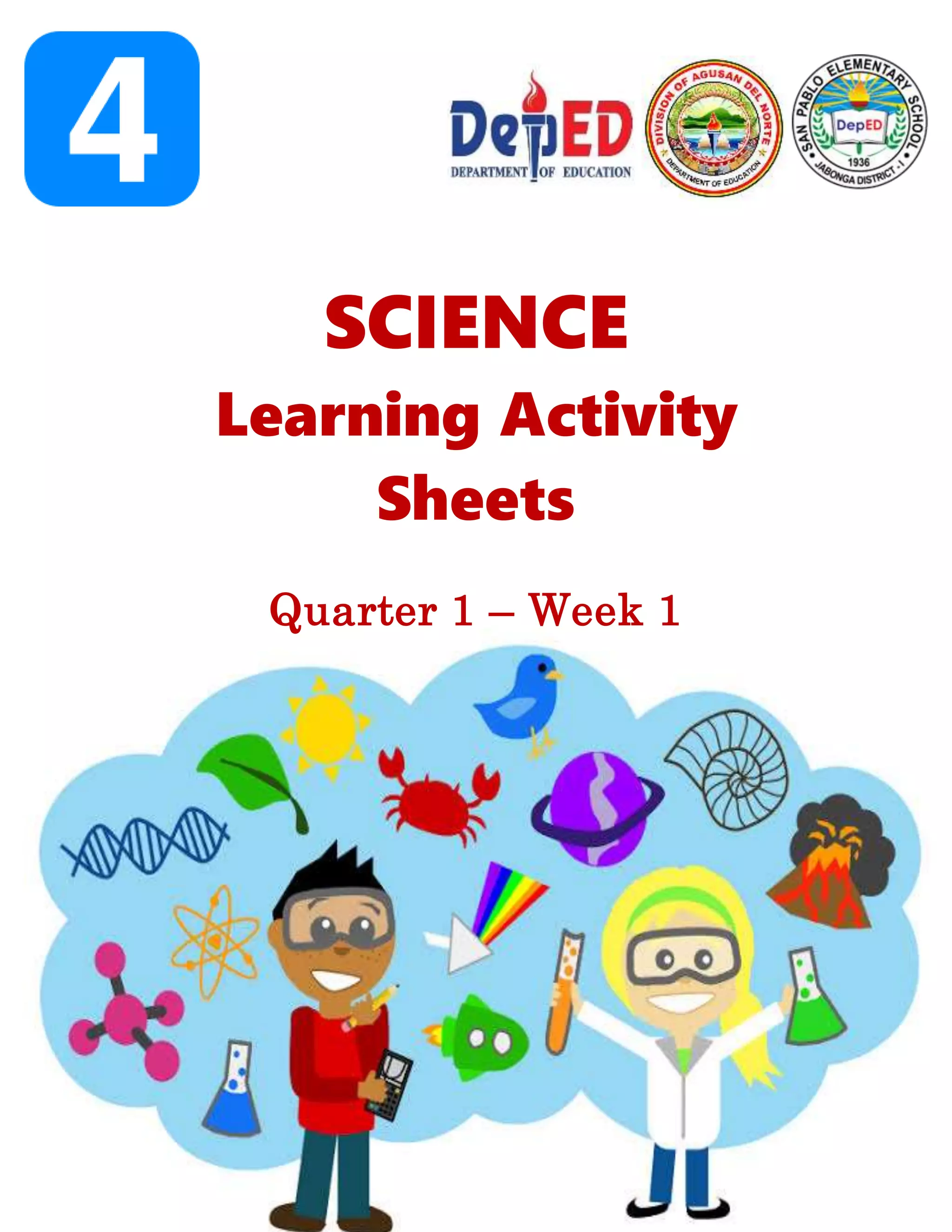 Activity sheets in science | DOCX
