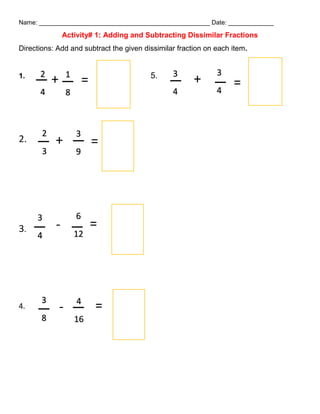 Activity Sheets Math.docx | Education
