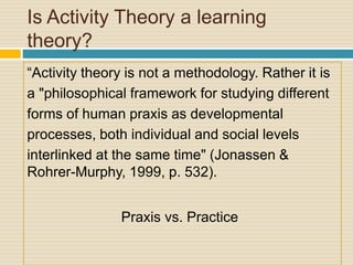 Presentation on Activity Theory | PPTX