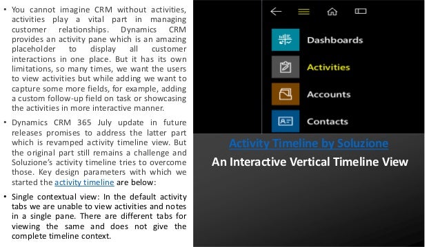 Activity Timeline for Microsoft Dynamics 365 CRM