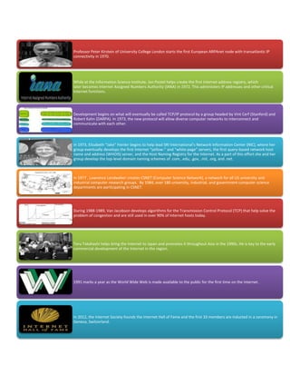 Activity Timeline History of Internet | PDF
