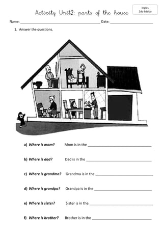 Activity unit2 parts_of_the_house | PDF