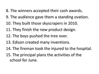 Activity voice of the verb | PPTX