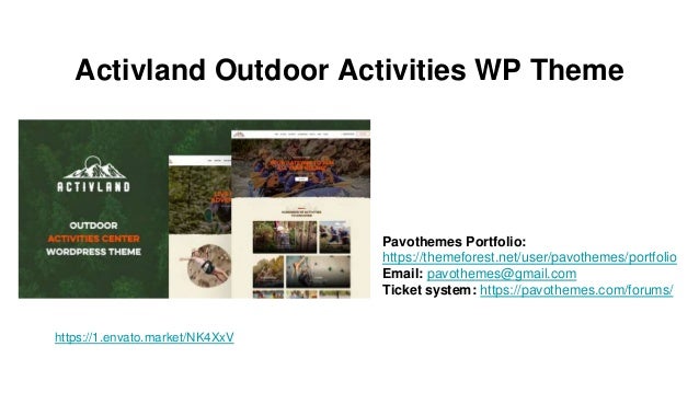Activland Outdoor WordPress Theme - Pavothemes | PPT