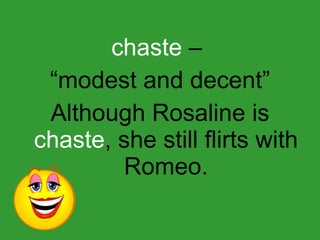 Romeo and Juliet Act I vocabulary words | PPT