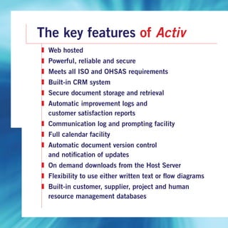 Activ online management system | PDF