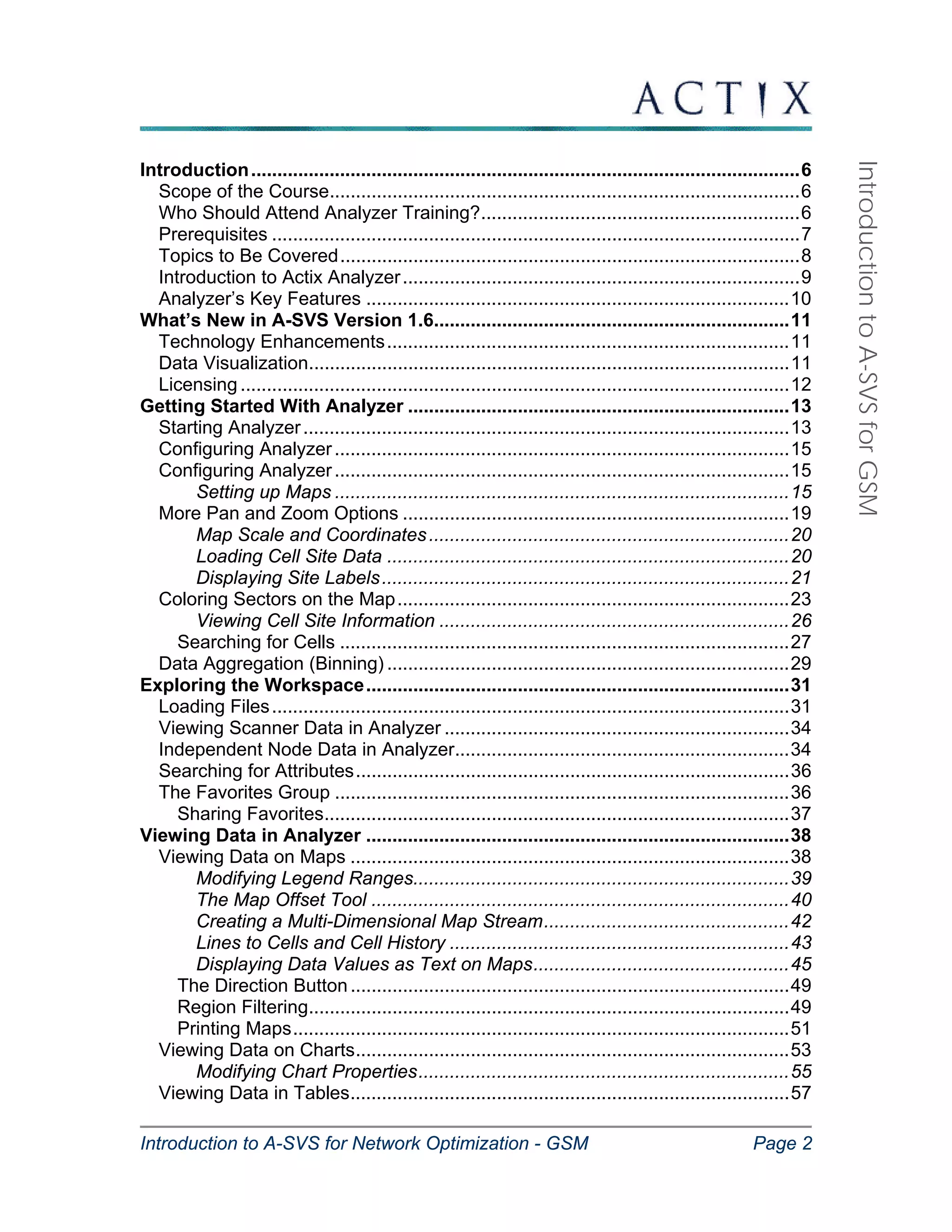 Actix analyzer training_manual_for_gsm | PDF