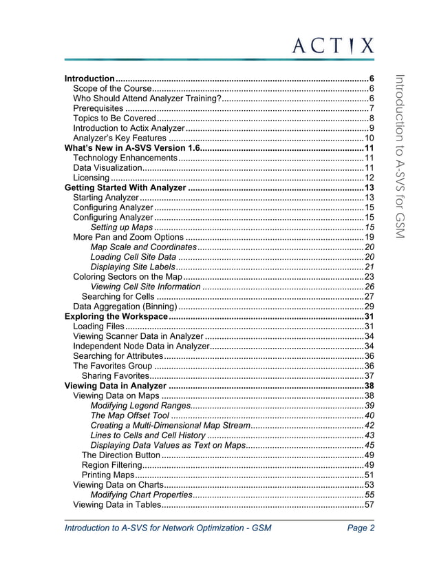 Actix analyzer training_manual_for_gsm | PDF | Databases | Computer Software and Applications