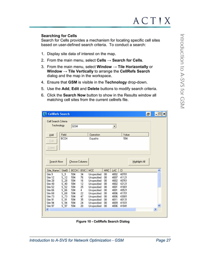 Actix analyzer training_manual_for_gsm | PDF | Databases | Computer Software and Applications