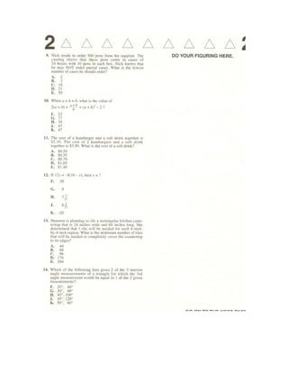 Act math example | DOC