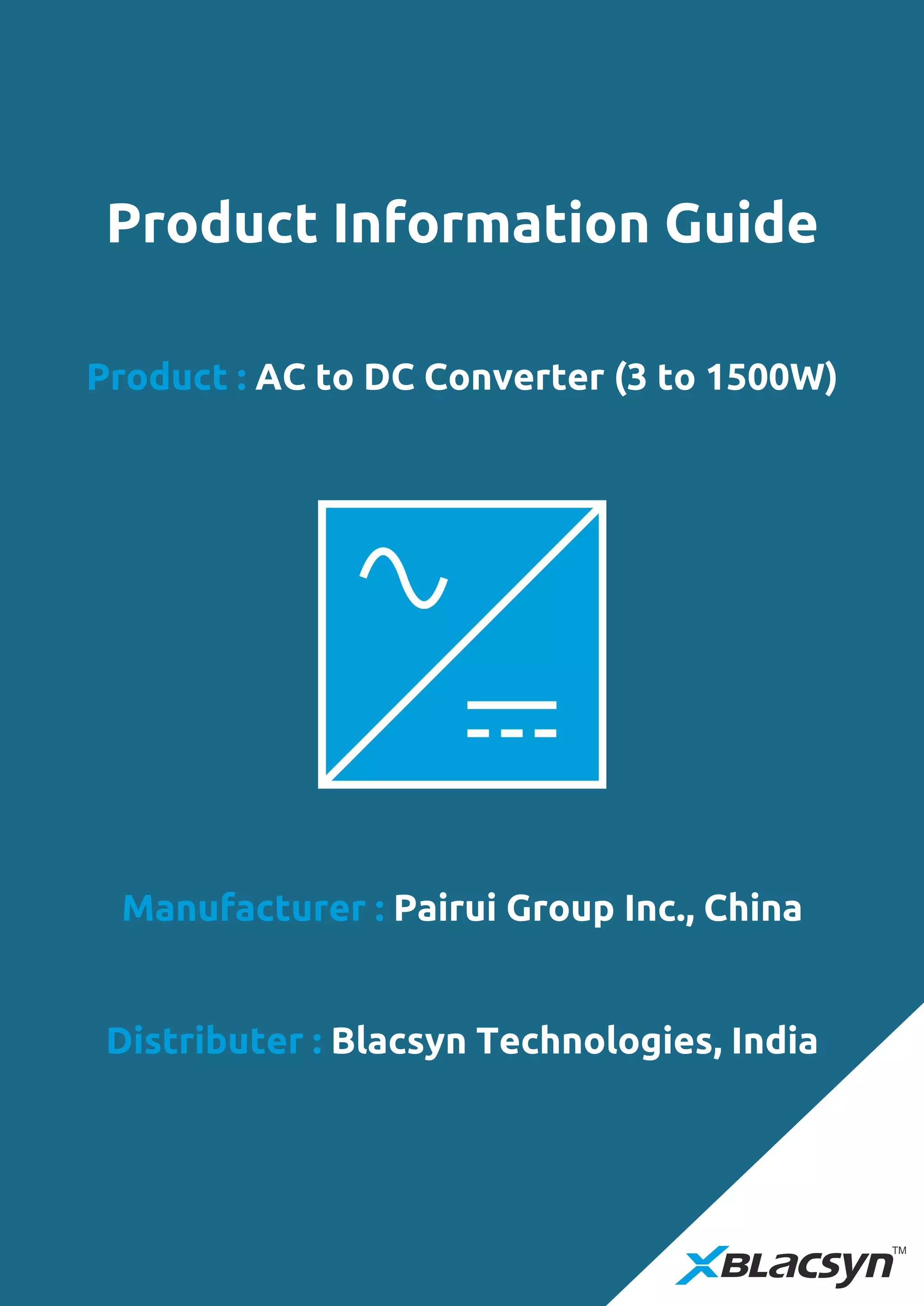 AC to DC Converter - Product Information Guide | PDF