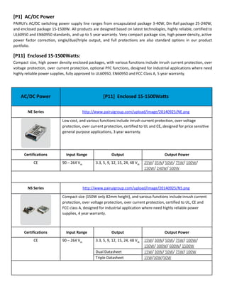 AC to DC Converter - Product Information Guide | PDF