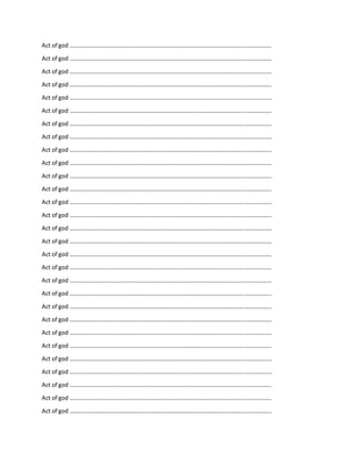 Act of god | DOCX